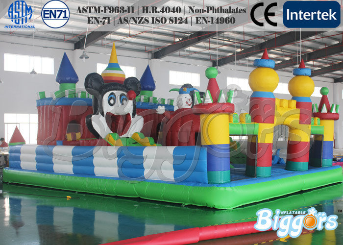Kids Mickey Mouse Inflatable Toys Jumping Games Durable Vinyl / PVC Tarpaulin