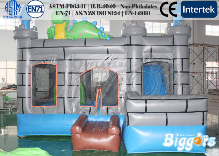 Dinosaur 0.55mm PVC Commercial Inflatable Castle / Combo For Kids