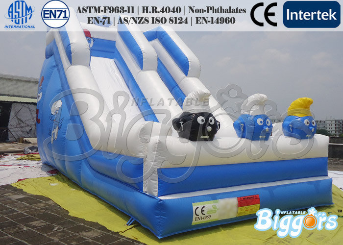 Green Funny Kids Inflatable Slide Cartoon Toys Jumping Slipping Games