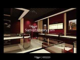 jewellery showroom display cabinets /Jewelry shop glass stand vitrines