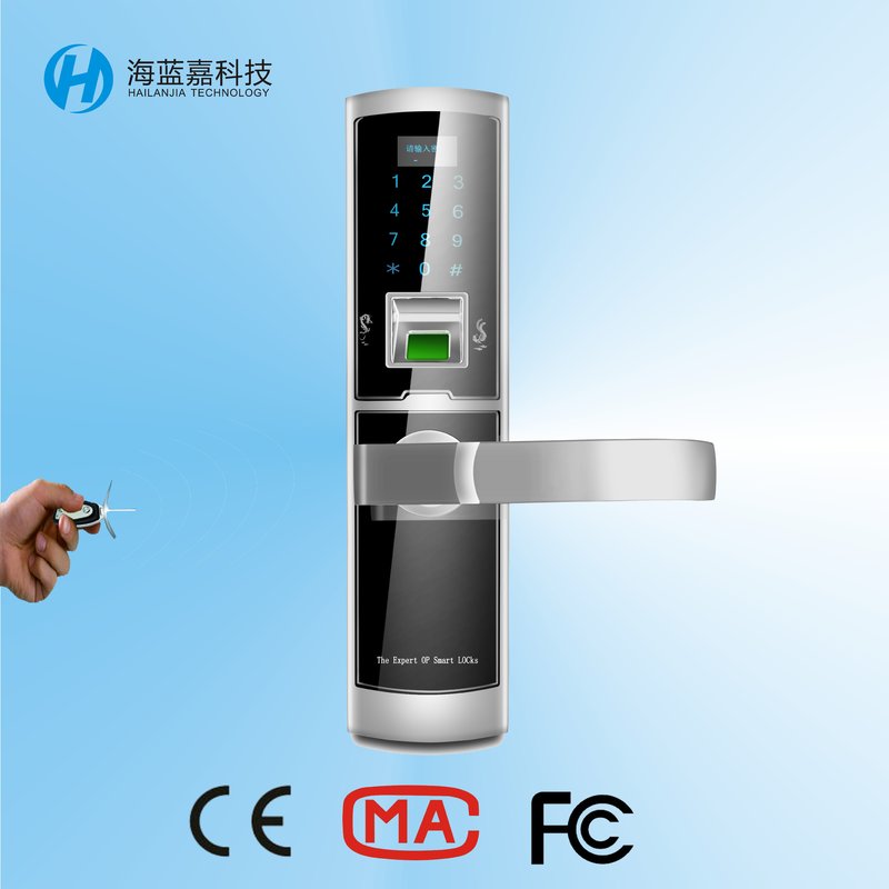 High security sliver zinc alloy safe keyless door locks for home