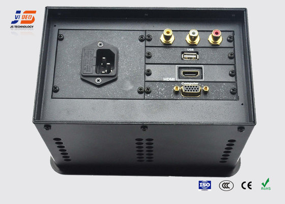Aluminum Conference Table Connection Box With AC Power Audio Video