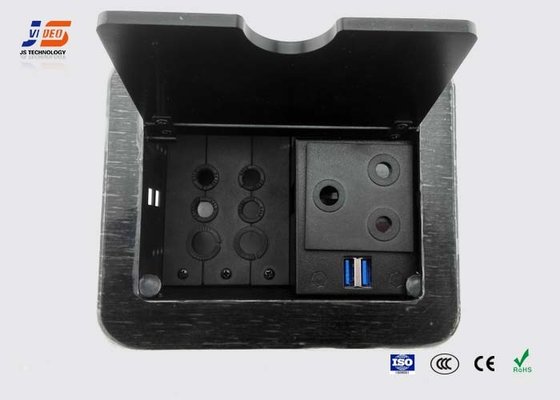 HDMI VGA RJ45 Tabletop Connection Box / Desktop Power And Data Outlets