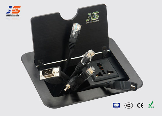 HDMI VGA RJ45 Tabletop Connection Box / Desktop Power And Data Outlets