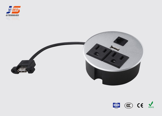 86mm Panel Tabletop Connection Box USB RJ45 RJ11 220v Power Plug