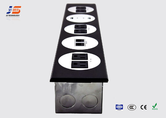 Aluminum Multifunctional Hotel Wall Mounted Socket AV Network AC Power Plug