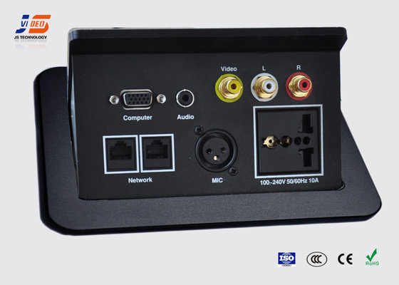 Pop Up Aluminum Conference Table  Connection Box Table Top Socket RJ45 Outlet