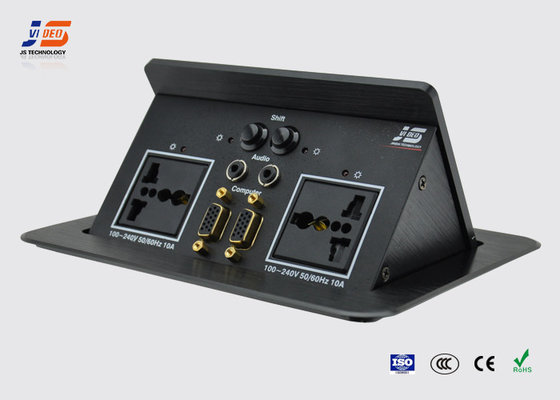 Video VGA RJ45 HDMI Tabletop Connection Box Conference Table Desk Socket