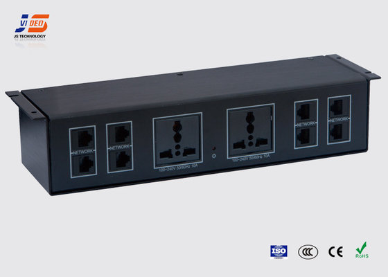 Undertable Multifunction Multimedia Connection Box Socket UK 3 Pin 220V
