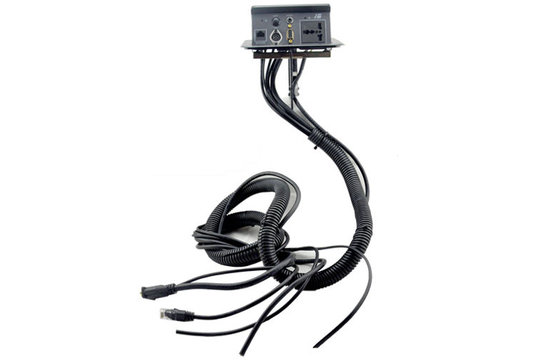 Cable Management Tabletop Interconnect Box , Table Mount Socket Outlet