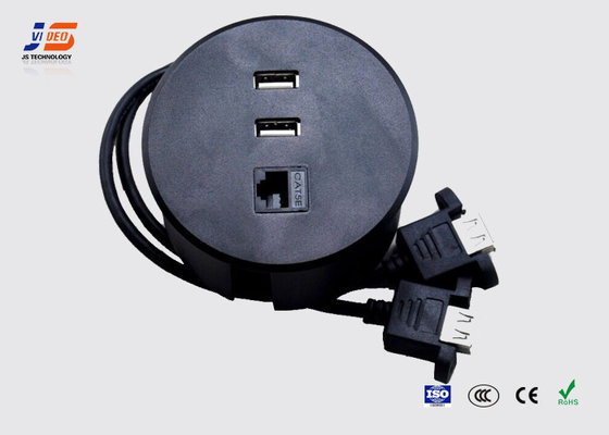 USB + RJ45 Power Data Grommet Plastic Without Kneeling Under Desk Outlet Grommets