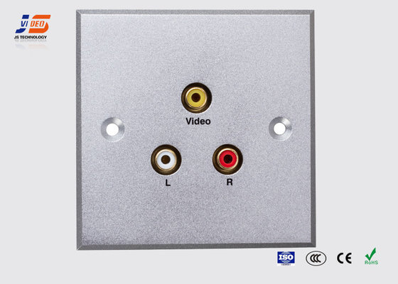 Composite Audio &amp; Video Multi Media Wall Plate , Electric Outlet Wall