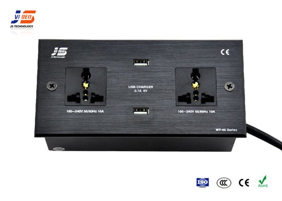 Customized Electric Conference Table Outlets Wall , HDMI USB Wall Socket