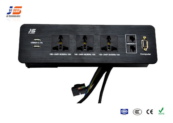 Custom Conference Table Connection Box , Desk Power And Data Outlet
