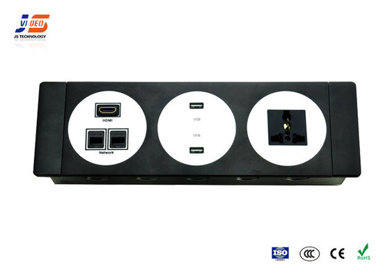 Aluminum Multimedia Connection Box HDMI RJ45 USB VGA Power Socket