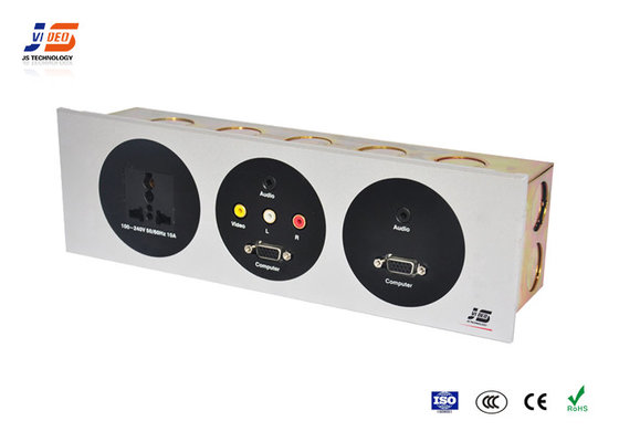 Sand Blast Conference Table Connection Box , Socket Power USB Audio Video