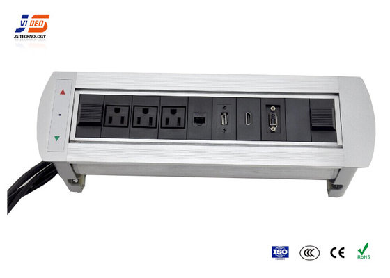 Compact Tabletop Connection Box USB Plug Socket For Conference Hotel Room