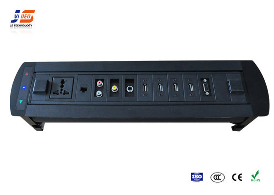 Motor Flip Multimedia Connection Box , Hotel Room Media Hub Socket