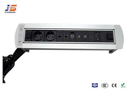 Motor Flip Multimedia Connection Box , Hotel Room Media Hub Socket