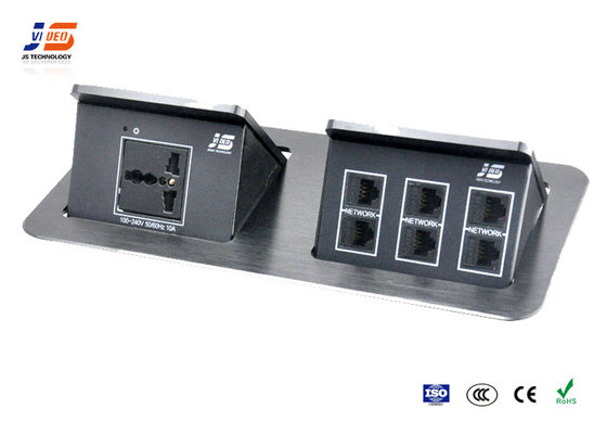 Conference Desk Pop Up Outlet , Retractable Power  Audio Table Top Socket