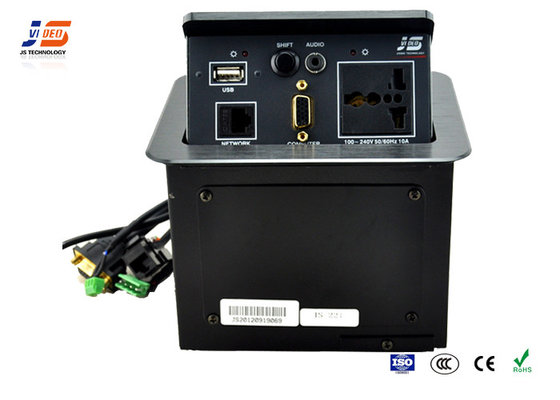 Multifunctional Desk Pop Up Outlet With Usb Power , Pop Up Electrical Socket