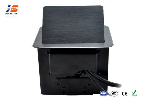 Retractable Desk Pop Up Outlet , 240 V Conference Table Connection Box