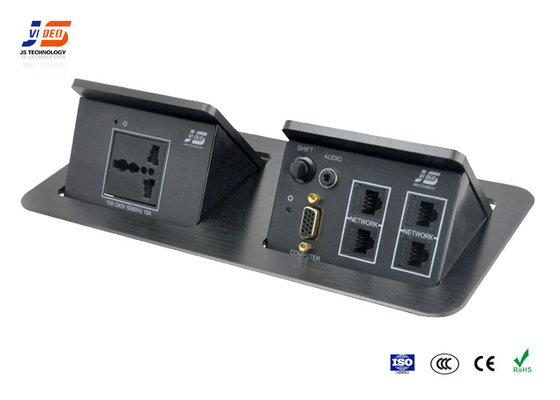 Conference Electric Desk Pop Up Outlet With Power Audio Video Connectors