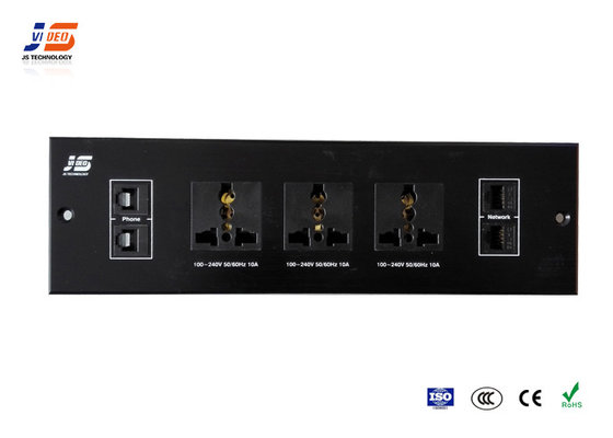 Aluminum Alloy Conference Table Connection Box AC Power Socket 220V
