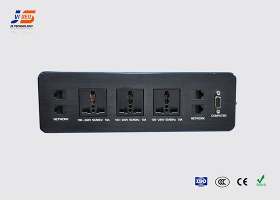 Aluminum Flush Mounted Outlet, Muiltimedia Electrical Desktop Sockets