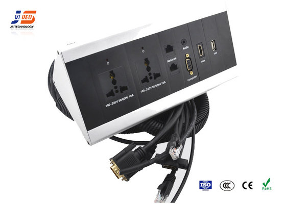 AV Conference Table Connection Box Table Mount Socket Aluminum