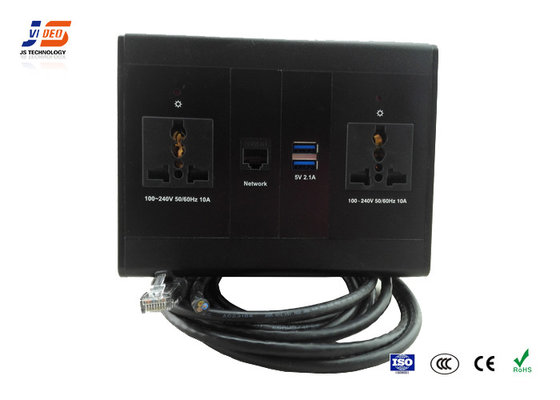 AV Conference Table Connection Box Table Mount Socket Aluminum