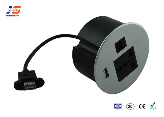 Power Grommets Desktop Flush Mounted Outlet , Furniture Power Outlets