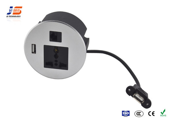 Power Grommets Desktop Flush Mounted Outlet , Furniture Power Outlets