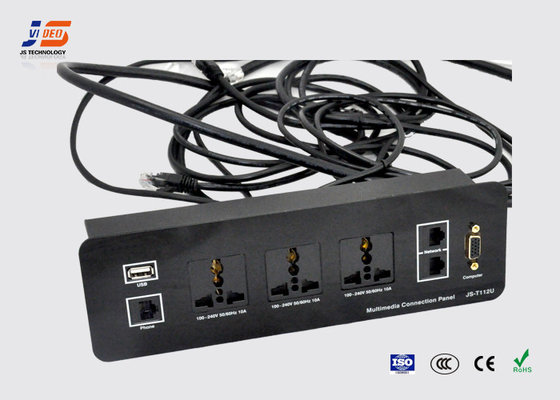 Conference Table Flush Mounted Outlet  / Media Box with Power Socket RJ45