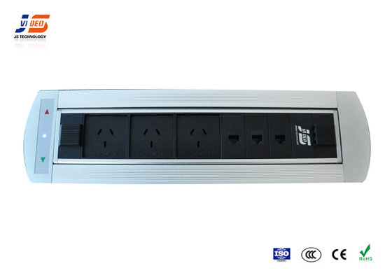 Multimedia Conference Electric Flip Socket , Australian Power Usb Plug Socket