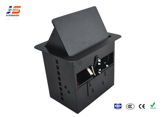 AC Power POP Up Tabletop Interconnect Box , Conference Table Electrical Outlets
