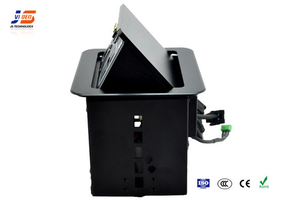 Black / Silver Tabletop Interconnect Box Power RJ45 Microphones Connectors