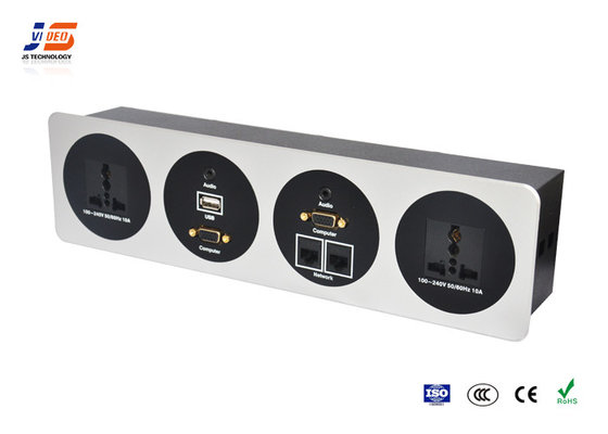 Conference Table Connection Box Edge Mounted With Power And Data