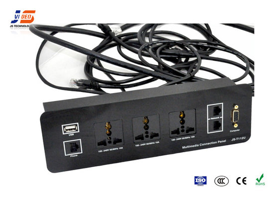 Multimedia Conference Table Connection Box , USB Network / Telephone Connect