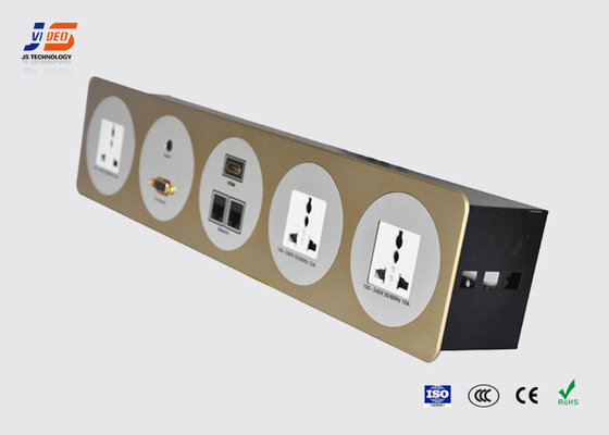 Hotel Socket Conference Table Connection Box , US Power 50 / 60 HZ