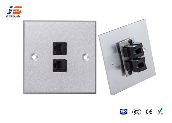 Audio Video Wall Plate  RJ45 / RJ11 Network Wall Mounted Socket