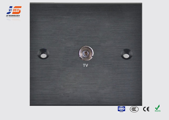 Silver / Black Interconnect Box  , Wall Outlet Faceplate With TV Port