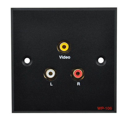 Aluminum Composite Audio Video RCA Wall Plates , Power Outlet RCA Cable