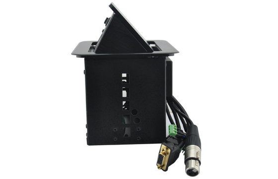 Desk Pop Up Plug Tabletop Interconnect Box With Power RJ45 XLR
