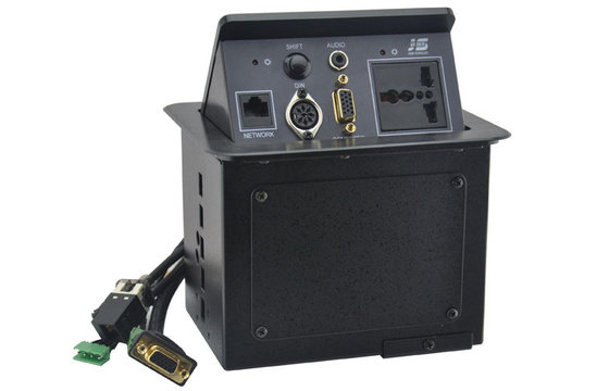 Cable Management Tabletop Interconnect Box , Table Mount Socket Outlet