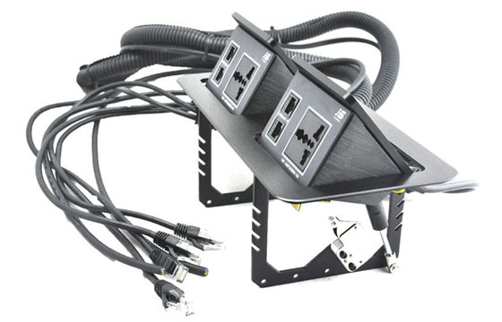 AC Power Plugs Tabletop Interconnect Box , Pop Up Power Socket