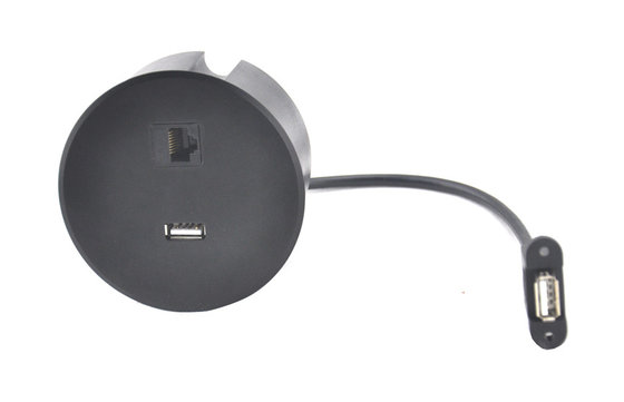USB + RJ45 Power Data Grommet Plastic Without Kneeling Under Desk Outlet Grommets