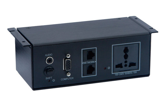 VGA Multimedia Connection Box For Meeting , Conference Table Connectivity Box