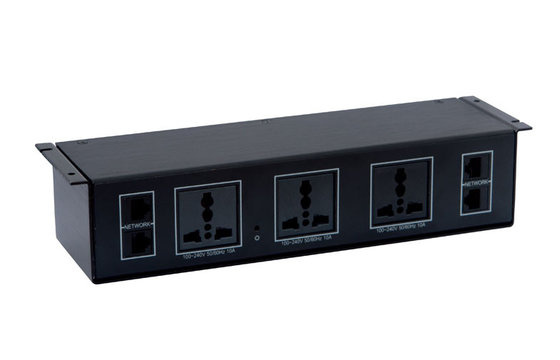 Table Mount Multimedia Connection Boxe , Desktop Socket Box , Universal Plug 10A