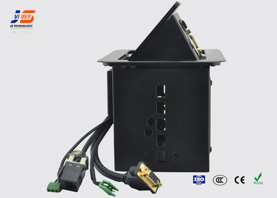8 Pin DIN VGA Table Electrical Outlets / Interconnect Box with Power